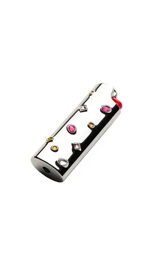 Edie Parker Little Gems Lighter Cases In Metallic - Silver