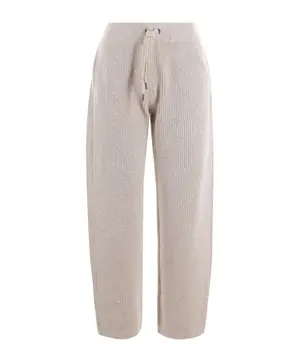 Brunello Cucinelli Sequin Embellished Ribbed Trousers