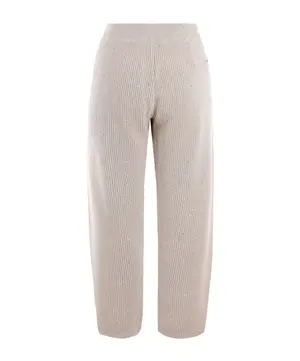 Brunello Cucinelli Sequin Embellished Ribbed Trousers