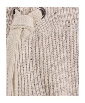 Brunello Cucinelli Sequin Embellished Ribbed Trousers