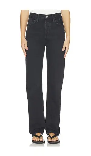 AGOLDE 90s Pinch Waist Long Jean In Black