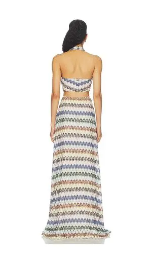 Missoni Long Dress In Multi Light Version In Multi