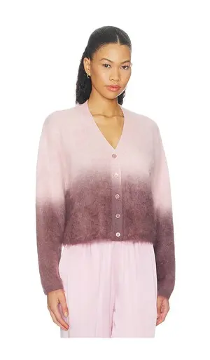 Sablyn Jolie Cropped Ombre Crewneck Sweater - Soft Pink Multi