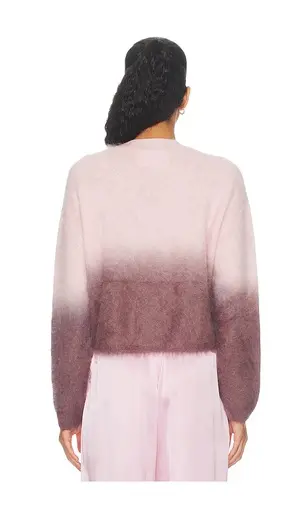 Sablyn Jolie Cropped Ombre Crewneck Sweater - Soft Pink Multi