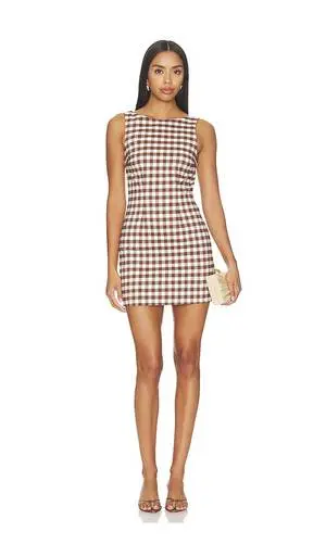 Majorelle Lake Mini Dress In Metallic Bronze