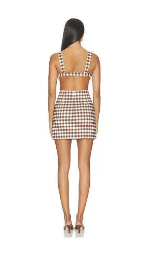 Majorelle Lake Mini Dress In Metallic Bronze