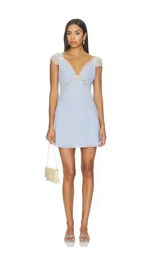 Tularosa Evi Mini Dress In Baby Blue