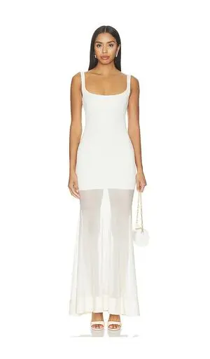 SEROYA Inga Knit Dress In Ivory