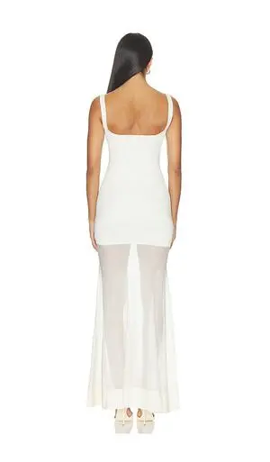 SEROYA Inga Knit Dress In Ivory