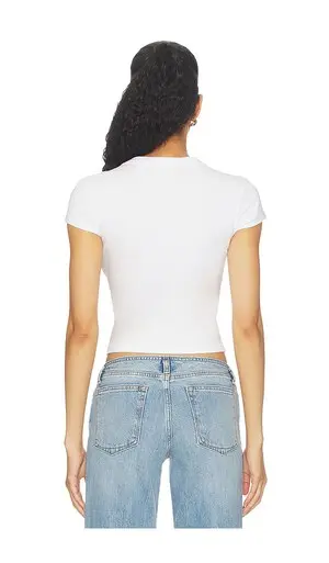 Good American The Cap Sleeve Tee In White