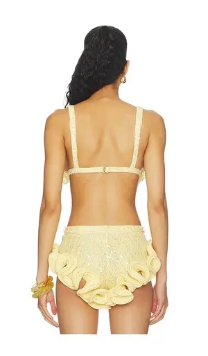 PatBO Iara Crochet Embroidered Bra Top