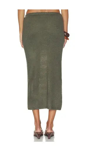 BOBI Blair Maxi Skirt In Sage
