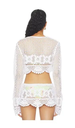 SKIMS Crochet Swim Cropped Cardigan
