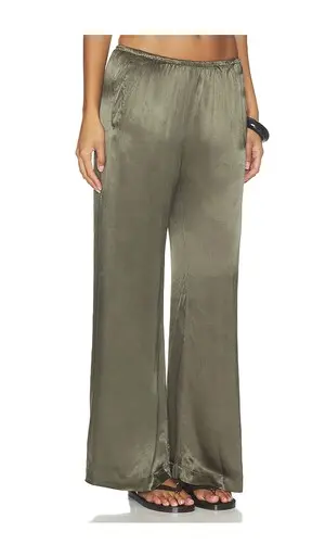 BOBI Wide Leg Pants In Sage