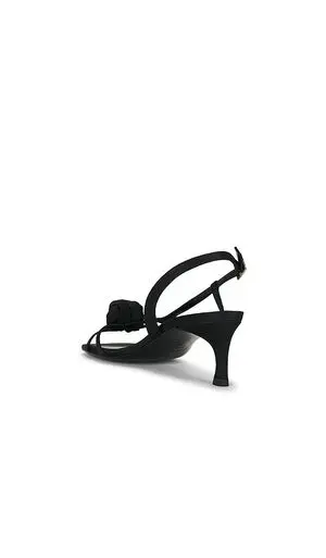 ROTATE BY BIRGER CHRISTENSEN Mid Heel Knot Satin Strappy Sandal