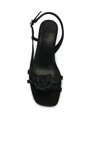 ROTATE BY BIRGER CHRISTENSEN Mid Heel Knot Satin Strappy Sandal