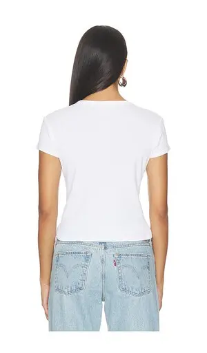 PERFECTWHITETEE Maci Recycled Cotton Rib Crew Neck Tee