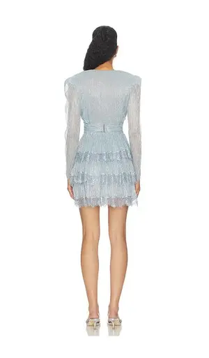 SABINA MUSAYEV Liv Dress In Metallic Silver