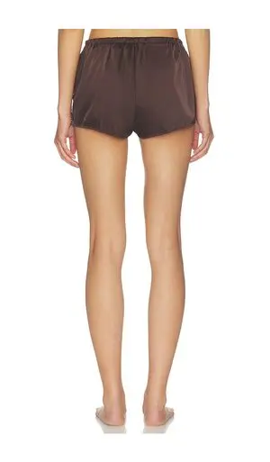 KAT THE LABEL Jean Short In Brown