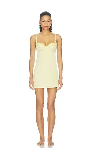 KAT THE LABEL Amelia Slip Dress In Yellow