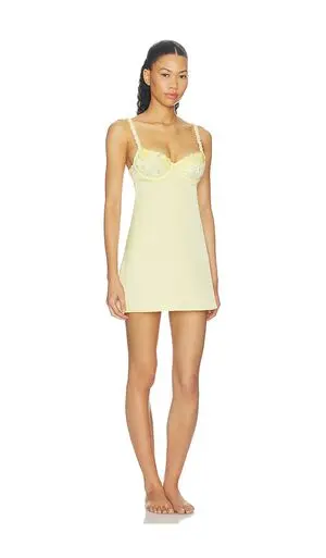 KAT THE LABEL Amelia Slip Dress In Yellow