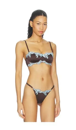 KAT THE LABEL Jean Underwire Bra In Brown