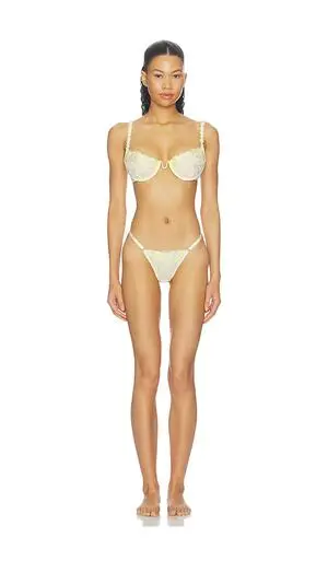 KAT THE LABEL Amelia Underwire Bra In Yellow