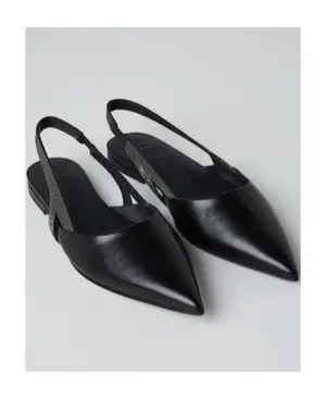 Brunello Cucinelli Monili Chain Pointed Toe Ballerina Flats