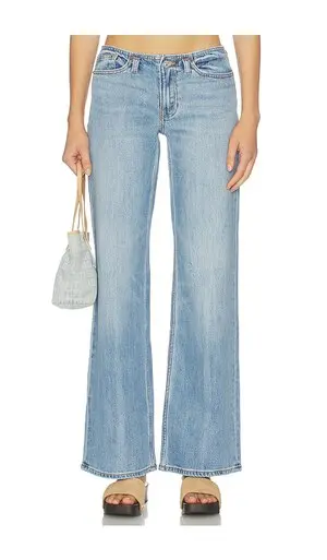 Good American Ghost Waist Low Loose Jean In Blue