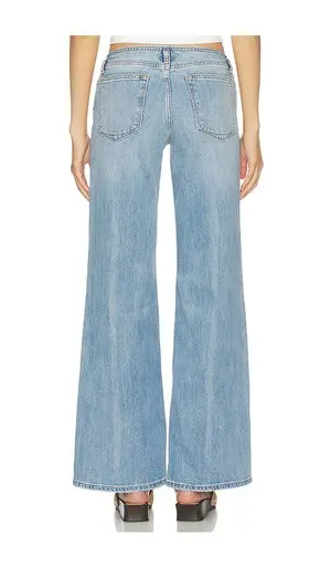 Good American Ghost Waist Low Loose Jean In Blue