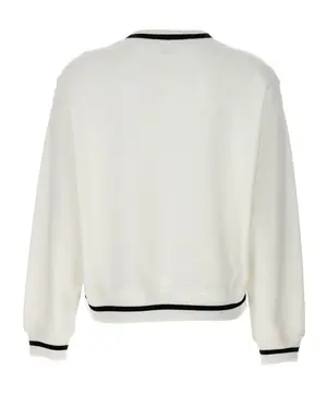 Brunello Cucinelli V-neck Sweatshirt With Logo Embroidery