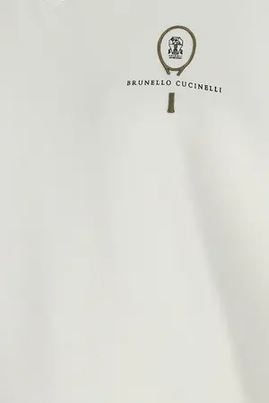 Brunello Cucinelli V-neck Sweatshirt With Logo Embroidery
