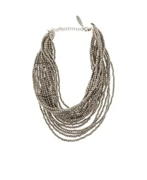 Brunello Cucinelli Draped Beaded Necklace - Yellow