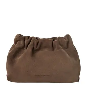 Brunello Cucinelli Logo-printed Chain-linked Shoulder Bag - Brown