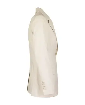 Brunello Cucinelli Silk Single-breasted Fitted Blazer - Nude