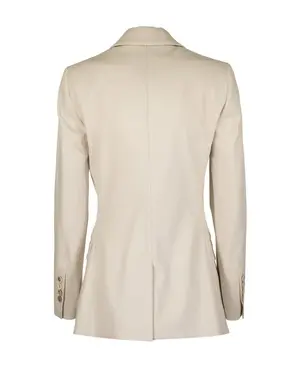 Brunello Cucinelli Silk Single-breasted Fitted Blazer - Nude