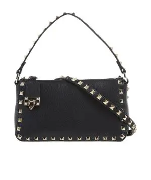 Valentino Garavani Small Rockstud Grainy Calfskin Crossbody Bag