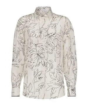 Brunello Cucinelli Monili Chain Graphic Print Shirt