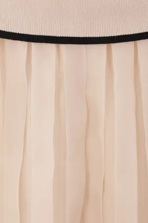 Brunello Cucinelli High-waisted Pleated Silk Skirt
