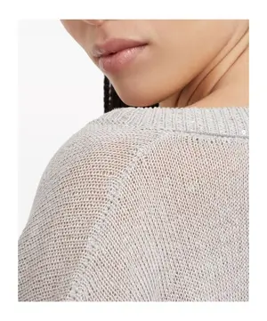 Brunello Cucinelli Sequin-embellished V-neck Jumper
