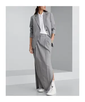 Brunello Cucinelli Virgin Wool Maxi Skirt
