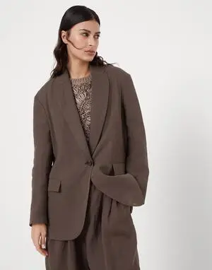 Brunello Cucinelli Single-breasted Blazer With Monili Chain Detail