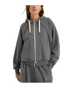 Brunello Cucinelli Monili Cotton Zip-up Hoodie