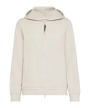 Brunello Cucinelli Monili Bead-embellished Zip-up Hoodie