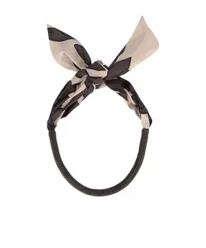 Brunello Cucinelli Bow Embellished Necklace - Black
