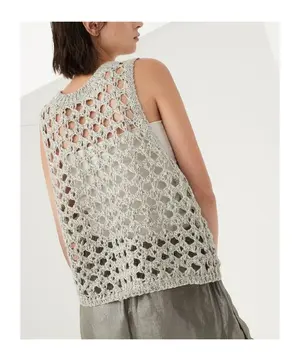 Brunello Cucinelli Open-knit Sleeveless Vest
