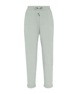 Brunello Cucinelli Monili Bead-embellished Drawstring Track Pants