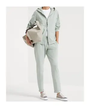 Brunello Cucinelli Monili Bead-embellished Drawstring Track Pants