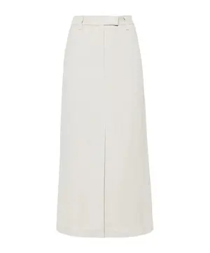 Brunello Cucinelli Fluid Twill Maxi Skirt