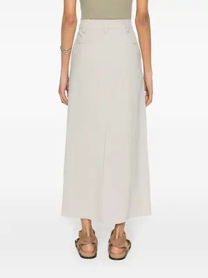 Brunello Cucinelli Fluid Twill Maxi Skirt